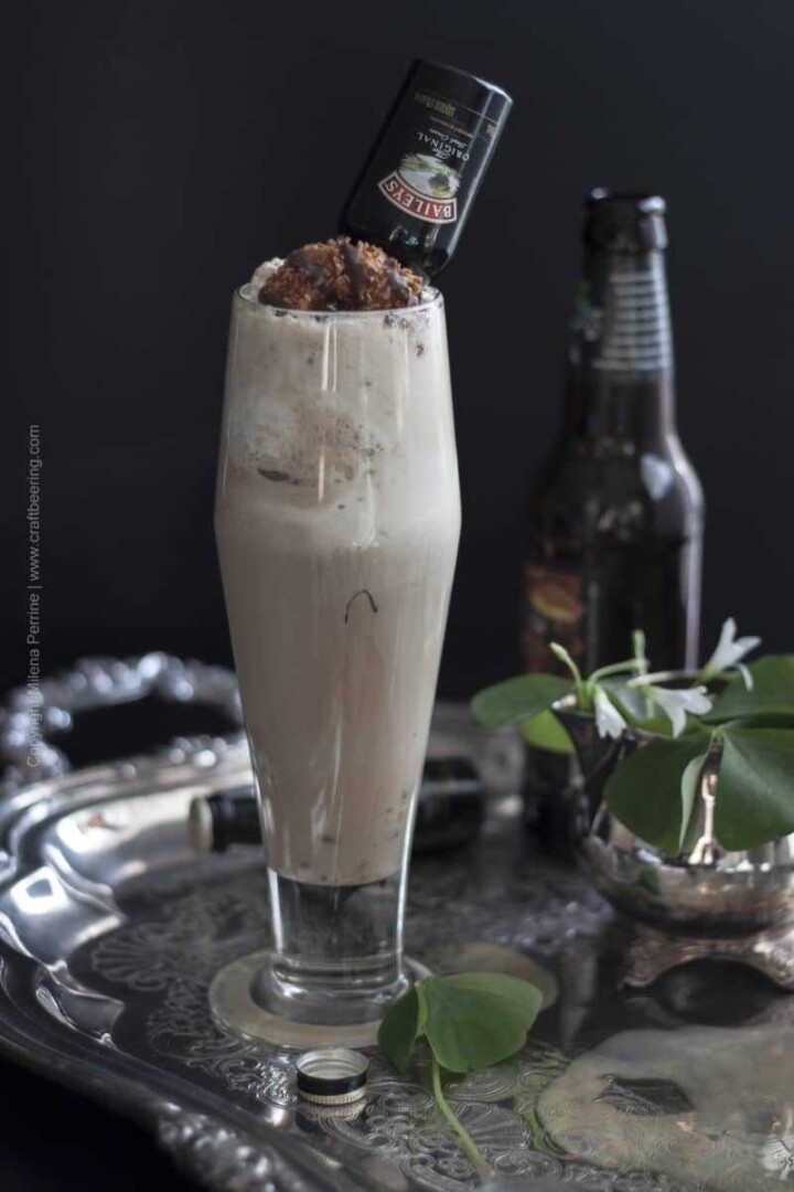 Irish Stout Ice Cream Float with Bailey's Irish Cream