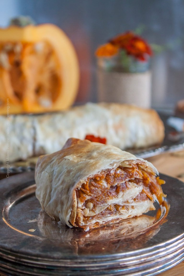 Pumpkin Strudel with Pumpkin Seeds and Pumpkin Ale Syrup