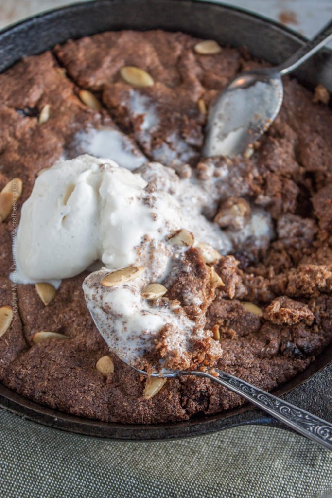 Spent Grain Skillet Cookie (with Pumpkin Spice & Seeds)