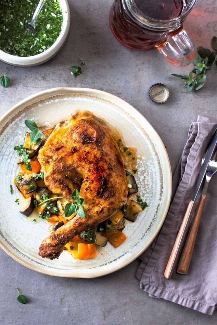 Crispy Baked Chicken Leg Quarters (with Tender, Juicy Meat)
