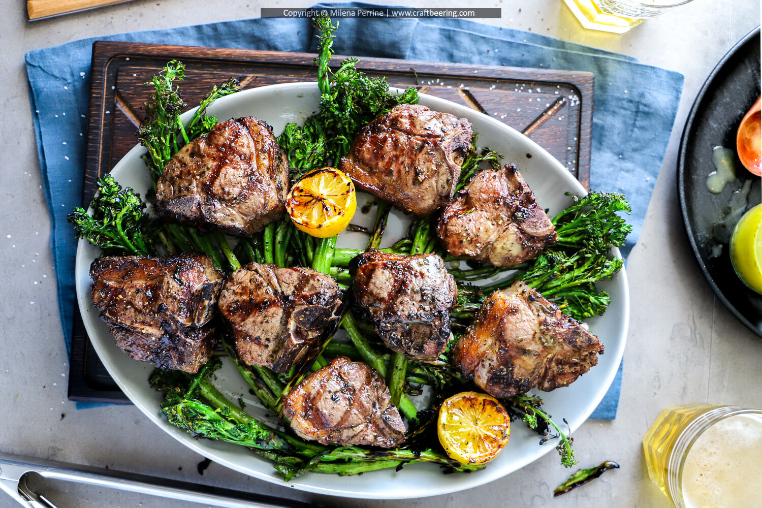 Perfect Grilled Lamb Loin Chops with Greek Lemon Sauce