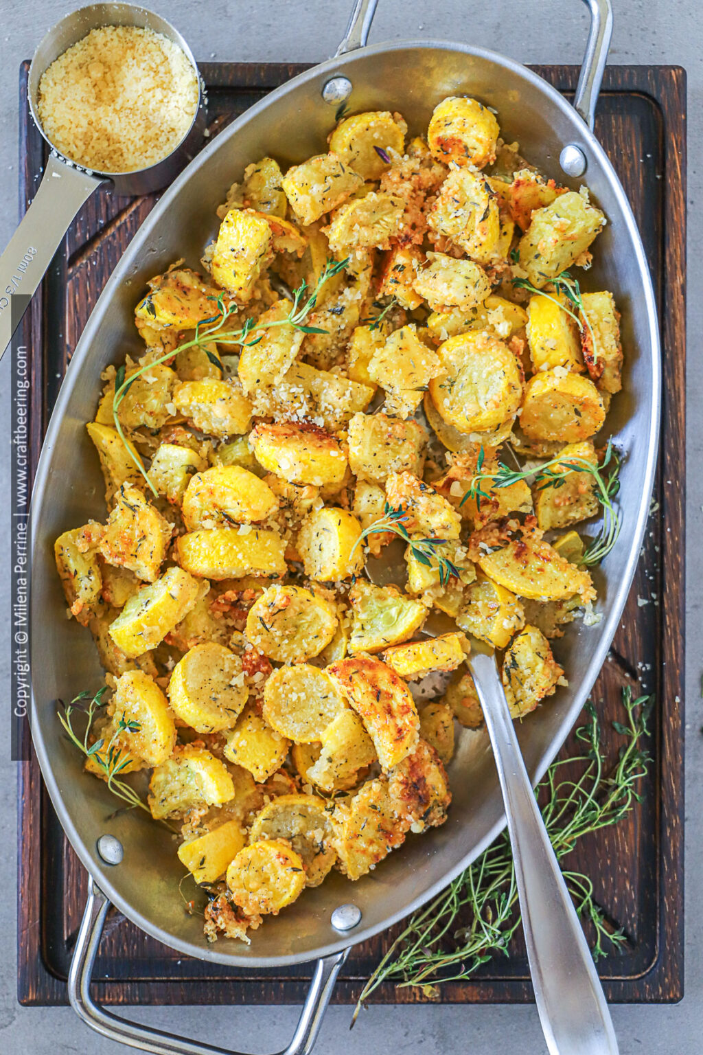 Parmesan Crusted Roasted Yellow Squash